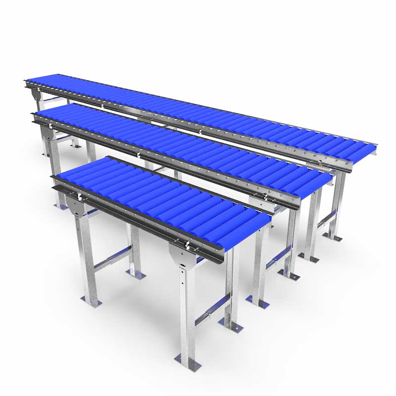 Roller conveyor with adjustable legs - Roll width 300mm - Roll diamete ...