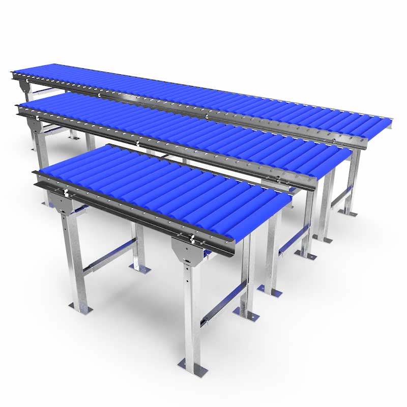Roller conveyor with adjustable legs - Roll width 400mm - Roll diamete ...