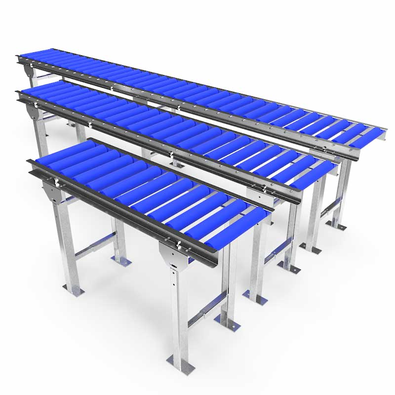Roller conveyor with adjustable legs - Roll width 300mm - Roll diamete ...