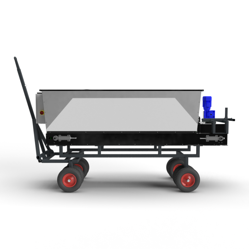 Mobile potting soil bunker with drawbar HETO – Heto-agro.com